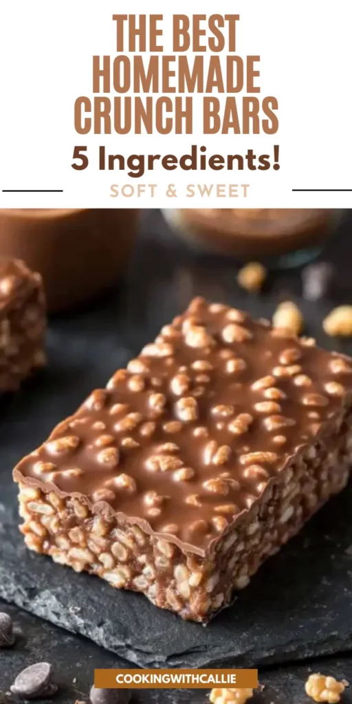 The BEST Homemade Crunch Bars (No-Bake & Just 5 Ingredients!)