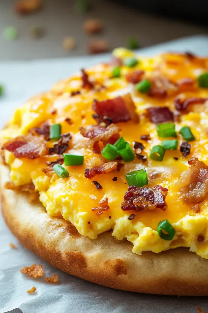 English Muffin Breakfast Pizza Recipe - CookingWithCallie : Easy and ...
