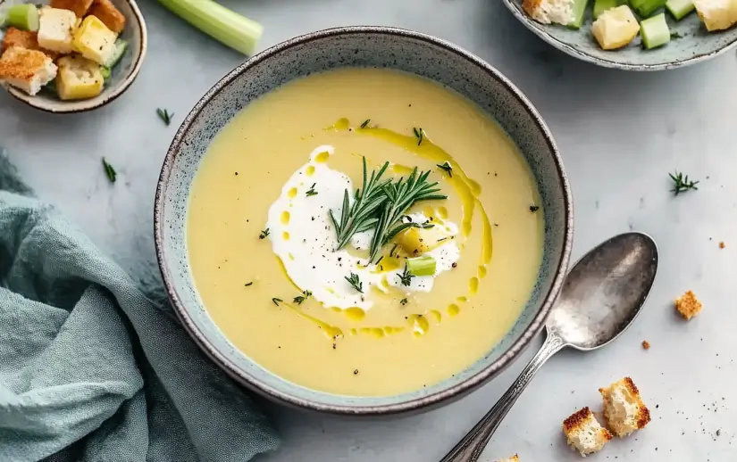 Creamy Vegan Leek and Potato Soup